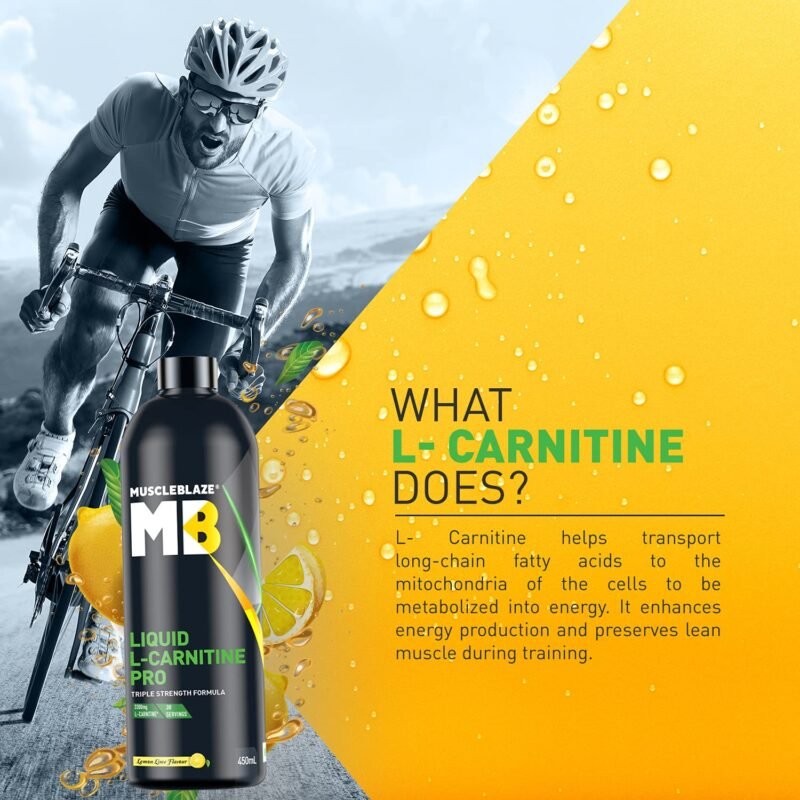 Muscle Blaze Liquid L-Carnitine Pro 3300MG 450ML - Workout Energy Store